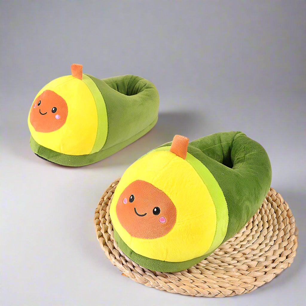 Avocado Plush Slippers | Fun & Cozy Indoor Comfort – StylinArts