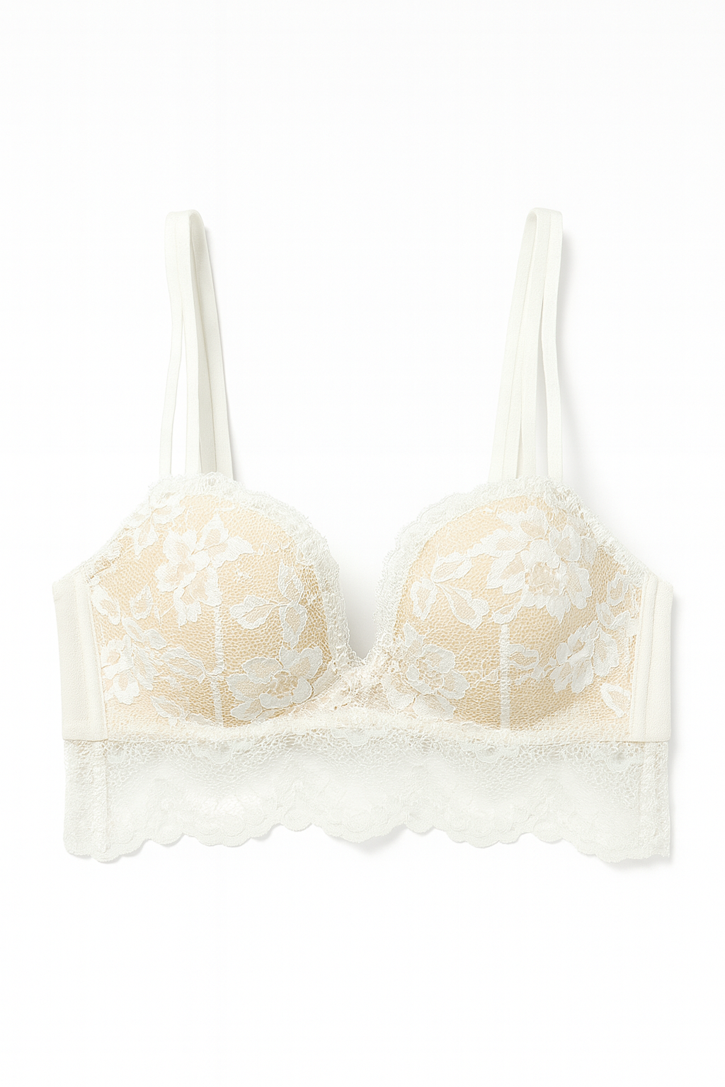 Aurora Lace Longline Bra | Italian-Inspired Floral Elegance – StylinArts