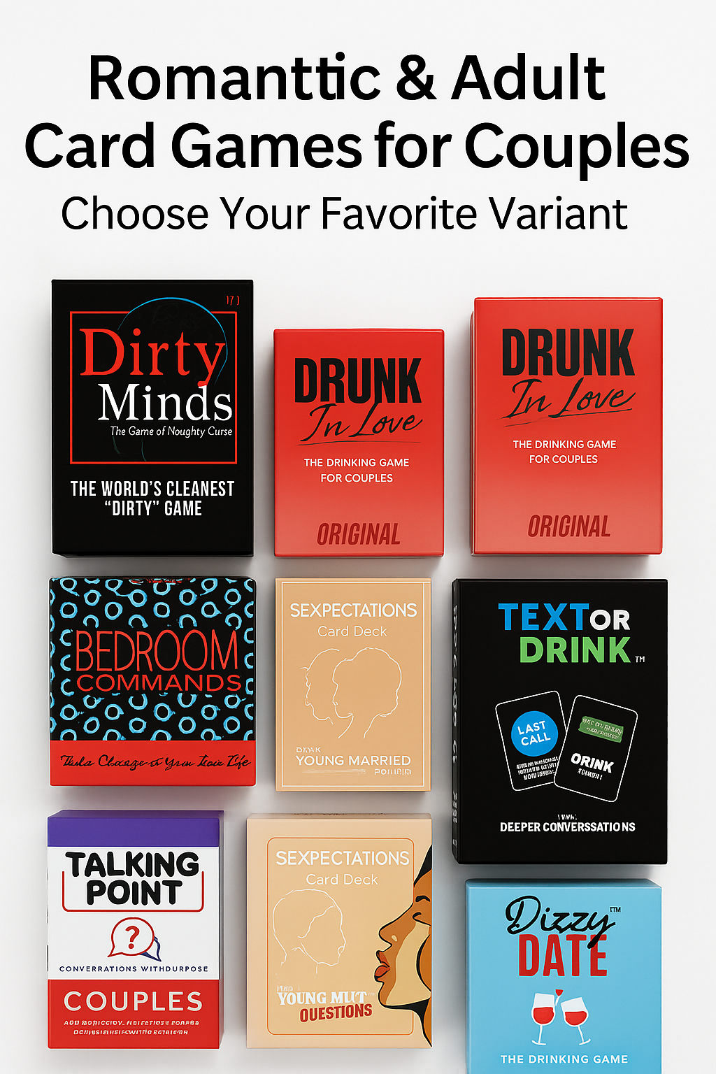 Couples Card Games – Romantic, Flirty & Fun | Choose From 12 Variants ...